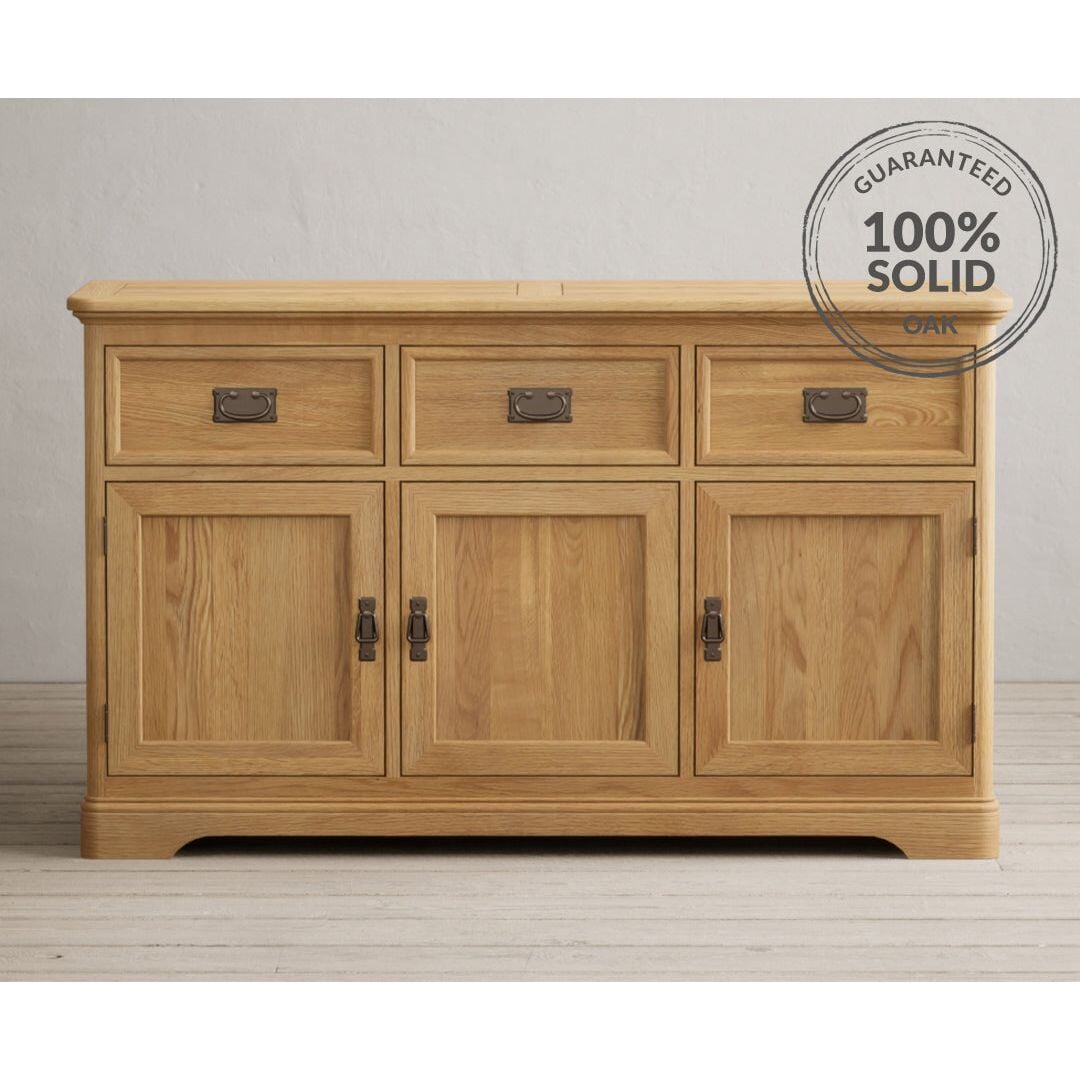 Ashton Solid Oak Large Sideboard | Oak Furniture Superstore