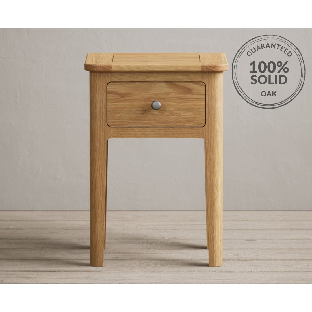 Sheringham Solid Oak Bedside Table | Oak Furniture Superstore