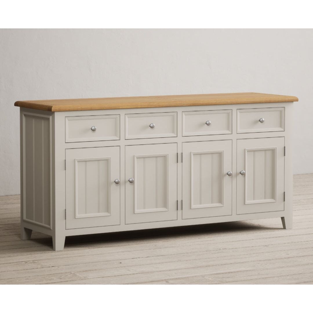 Hemsby Oak and Soft White Painted Extra Large Sideboard | Oak Furniture ...