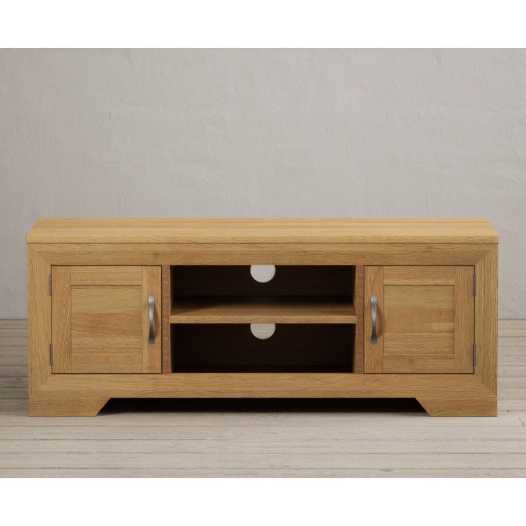Bellingham Solid Oak Super Wide TV Cabinet | Oak Furniture Superstore